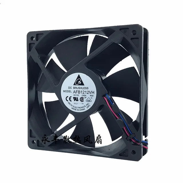 original 12025 12V 0.6A AFB1212VH 12CM four-wire PWM chassis cooling ...