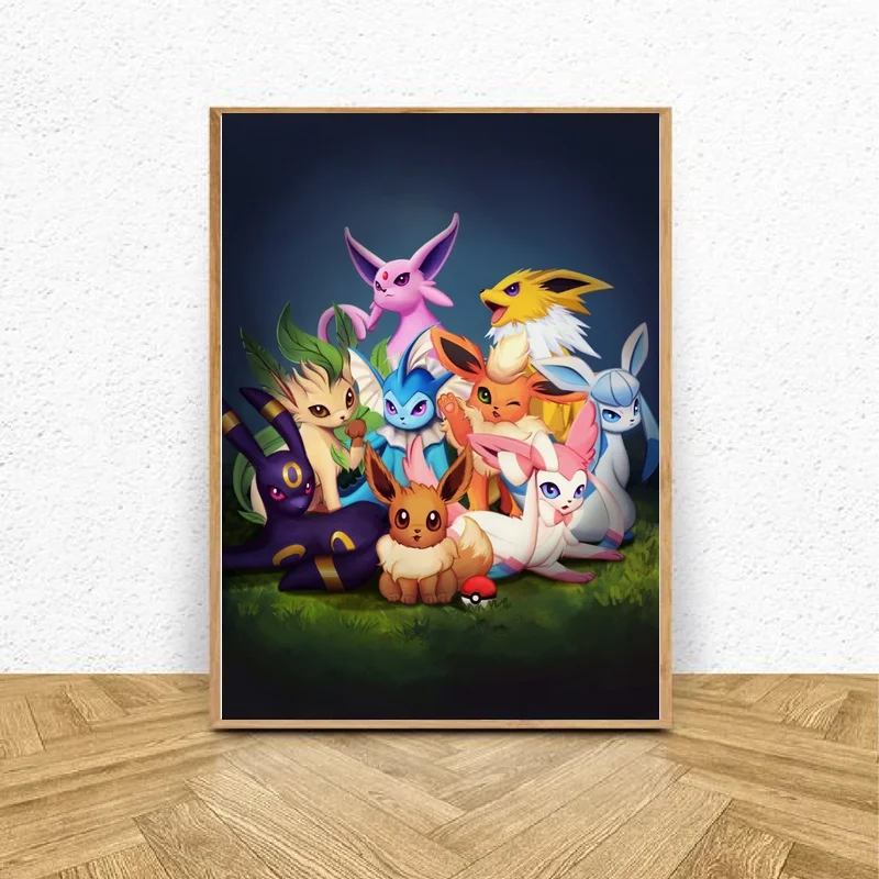 Pokemon Cartoon Home Decor Canvas Wall Art Poster - KawaiiMerch.com