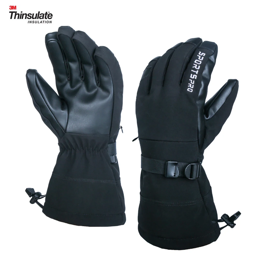 New 3M Thinsulate Winter Ski Snow Gloves Men Women Touchscreen Black ...
