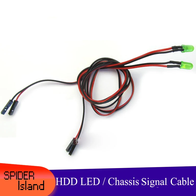 데스크탑 DIY HDD 신호 LED 램프 50cm, 화이트/블루 케이블 HDD LED 섀시 LED 그린 라이트 케이블|컴퓨터 ...