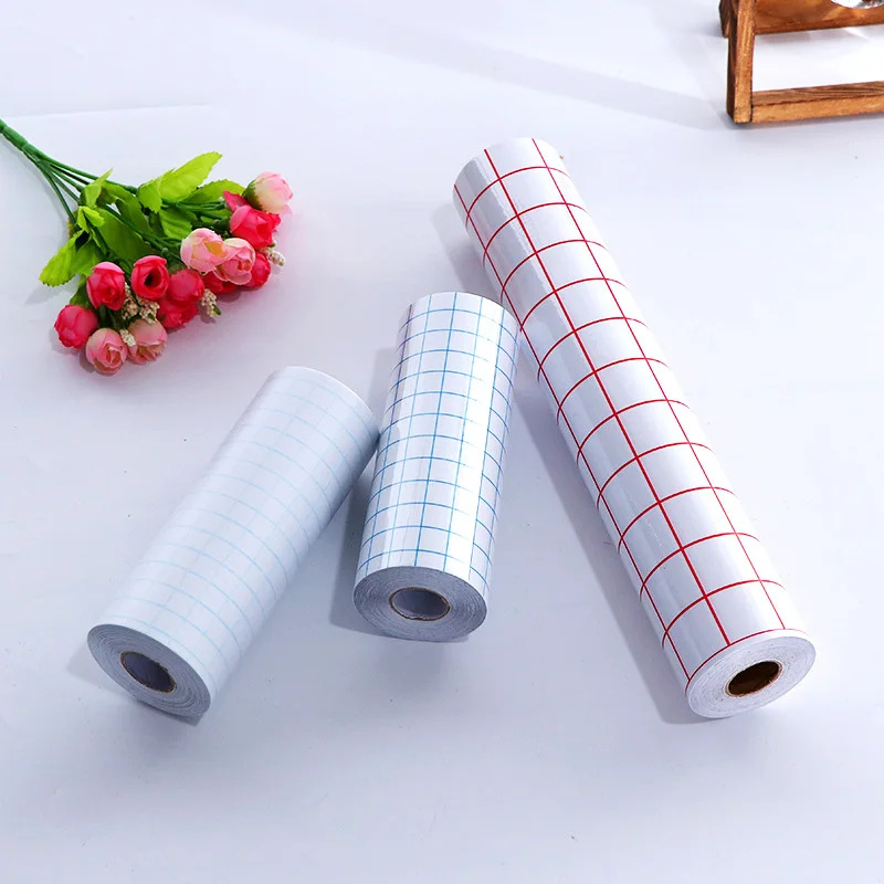 30cm*100cm Clear Vinyl Application Tape Blue/red Alignment Grid For Car ...