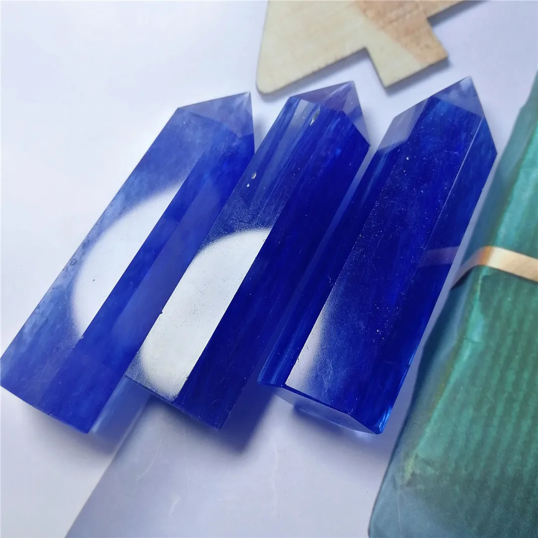 1pcs 60-80mm Blue Melting Quartz Crystal Point Wand Healing Quartz ...