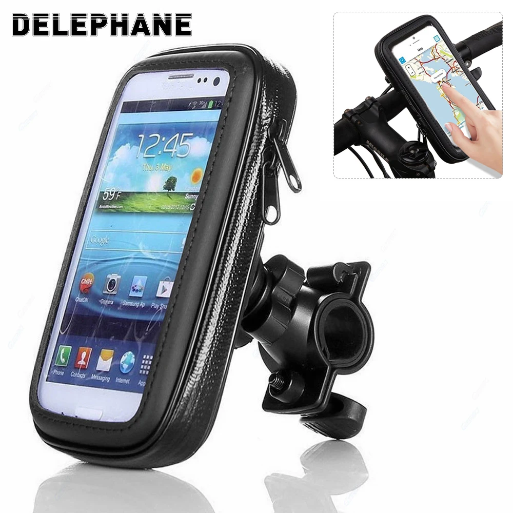 Bicycle Phone Mount Bags Waterproof Handlebar Bags 360° Rotation Phone ...