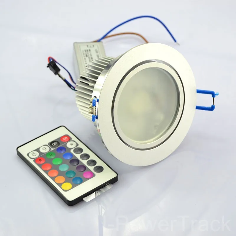 AC85V 265V 10W Color Change Remote Recessed Cabinet RGB LED Lamp ...