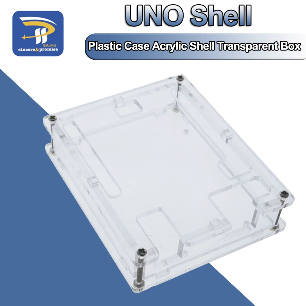 Black Abs Plastic Case Acrylic Shell Transparent Box For Arduino (doesn't Include Uno R3 ...
