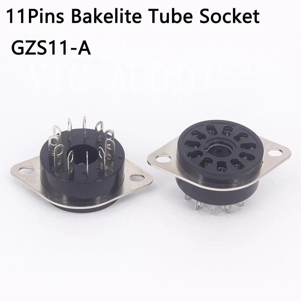 1PC Bakelite 11 Pins Tube Socket GZS11-A Electron Tube Socket Vacuum ...