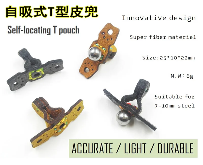 Self-locating T Pouch Innovative Design For Slingshot Shooting 10pcs ...