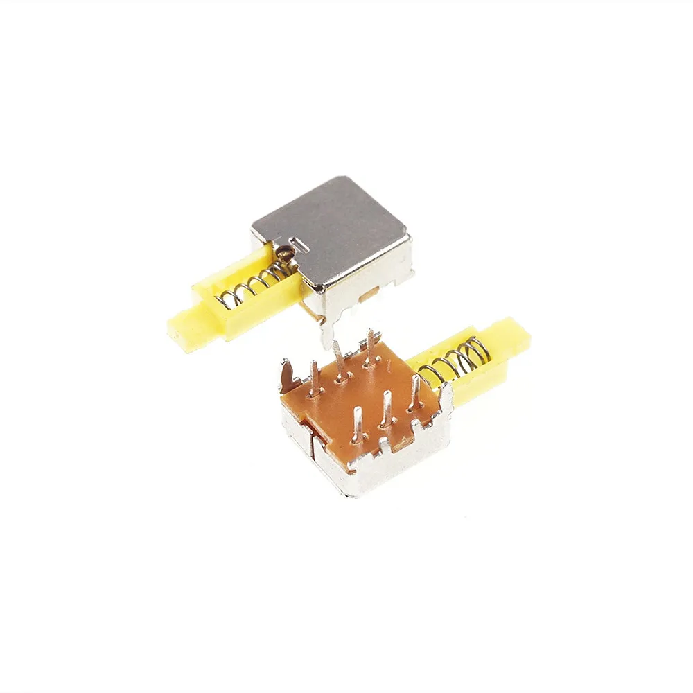 100pcs Push Button Switch 2p2t Lock Through Hole Pcb Right Angle Ps ...