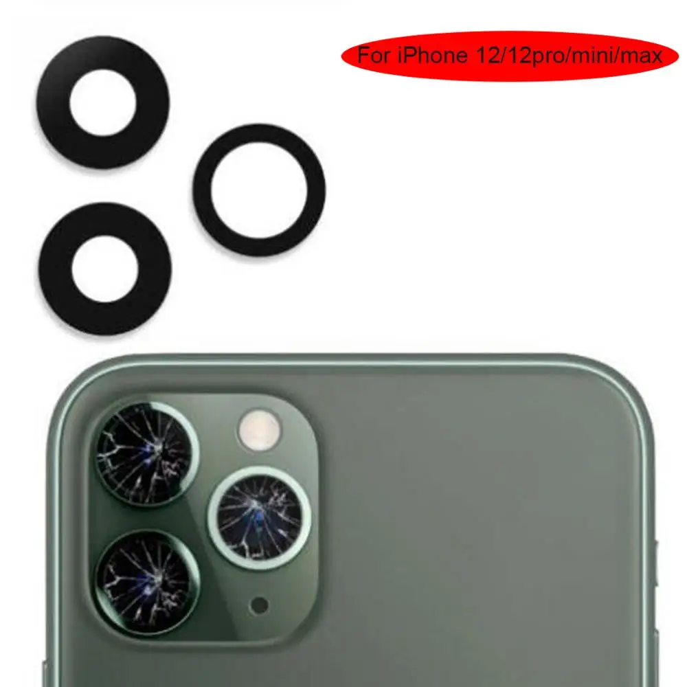 Lente de cámara trasera para Apple iPhone 12 pro max, reemplazo de lente de cristal de cámara ...