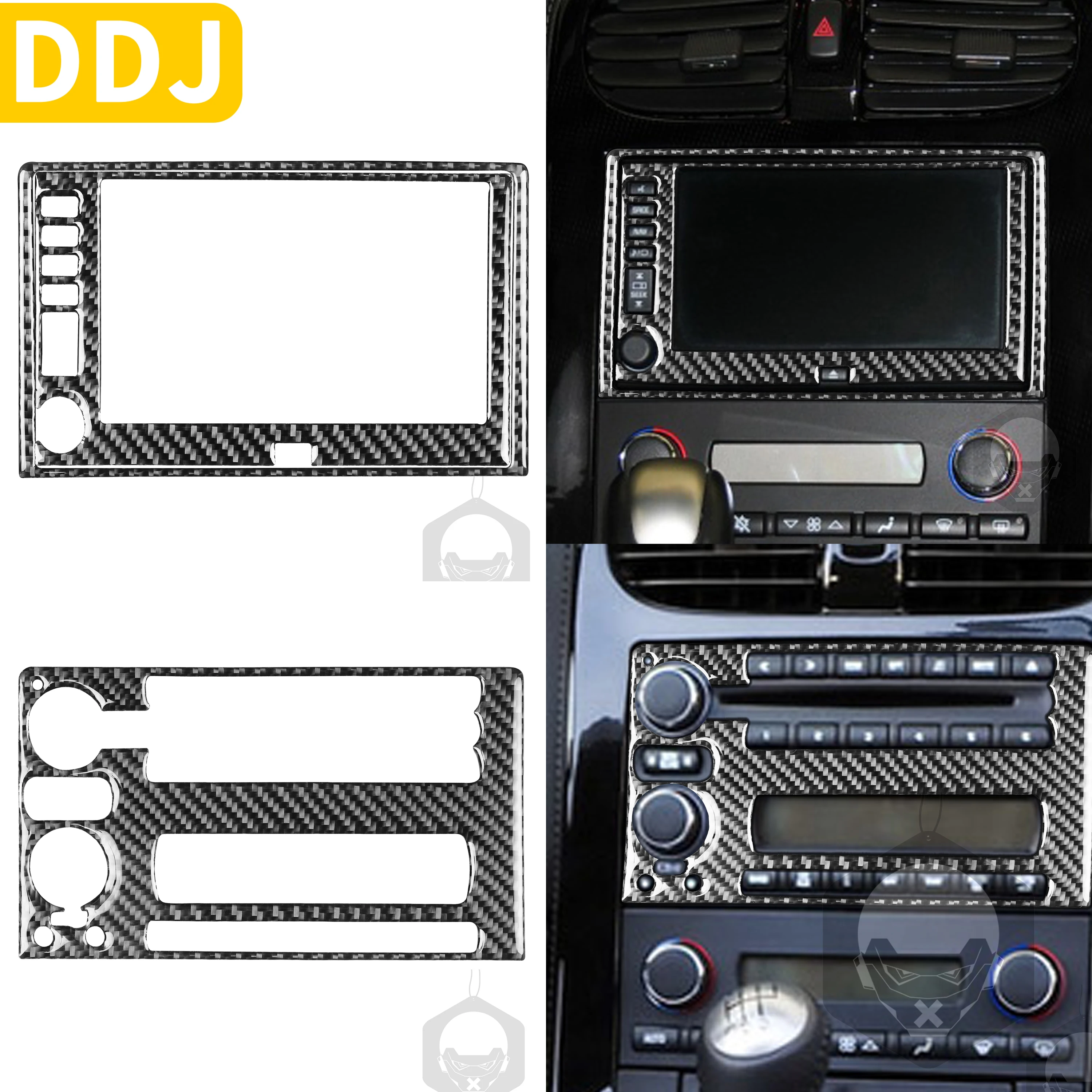 Fiber Center Console Cd Frame Radio Panel Carbon Cover Trim - AliExpress