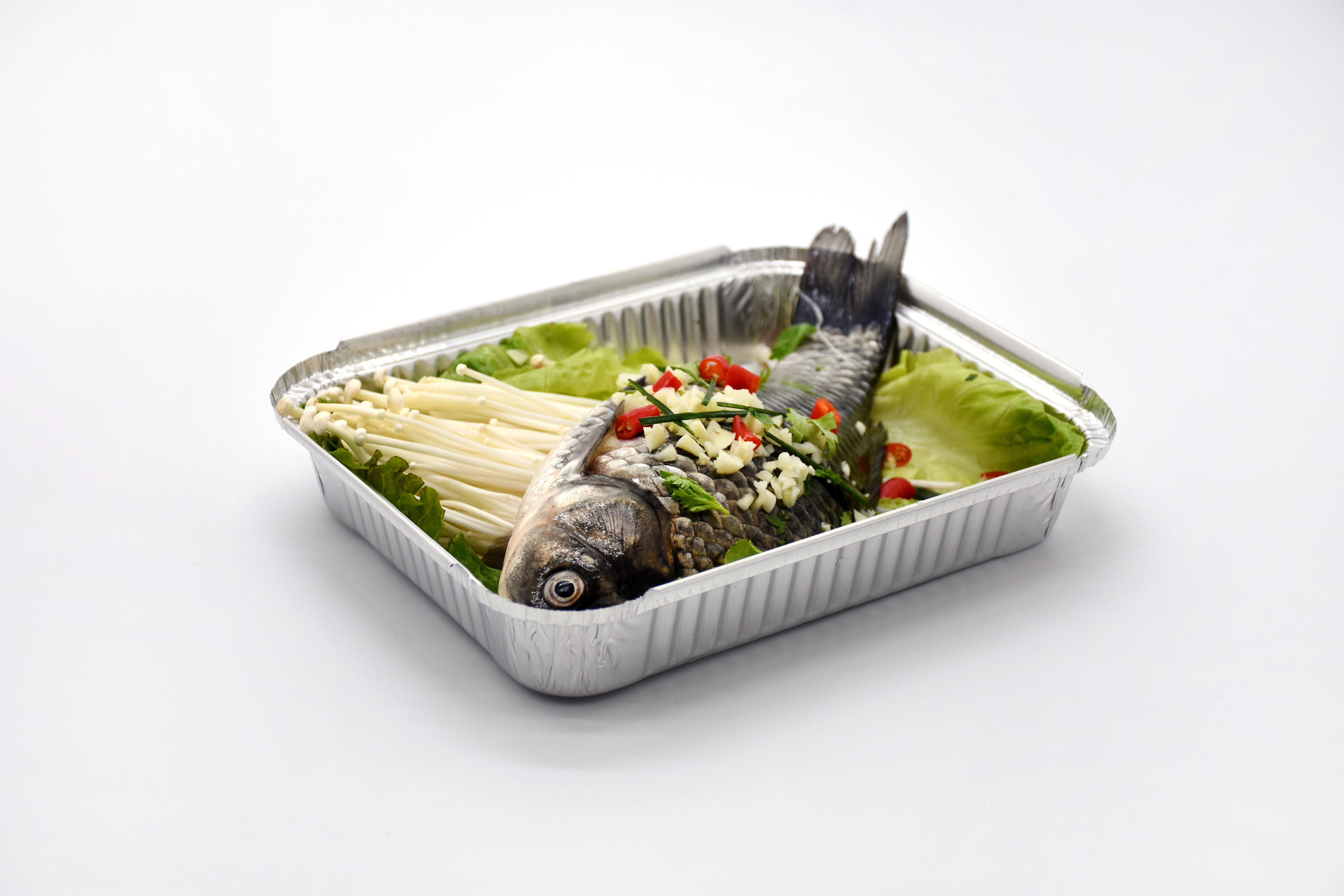 Tinfoil Box Barbecue Rectangular Bowl With Lid Heating Takeaway Tin ...