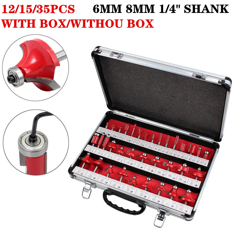 Milling-Cutter-Router-Bit-Set-6mm-8mm-Shank-Mill-Woodworking-Wood ...