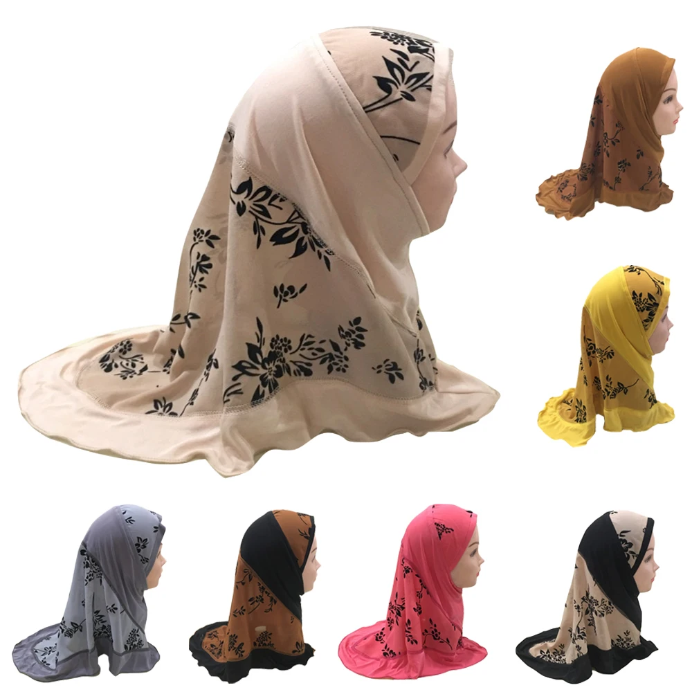 2-6Year-Muslim-Kids-Girls-Hijab-Hat-One-Piece-Amira-Islamic-Instant ...