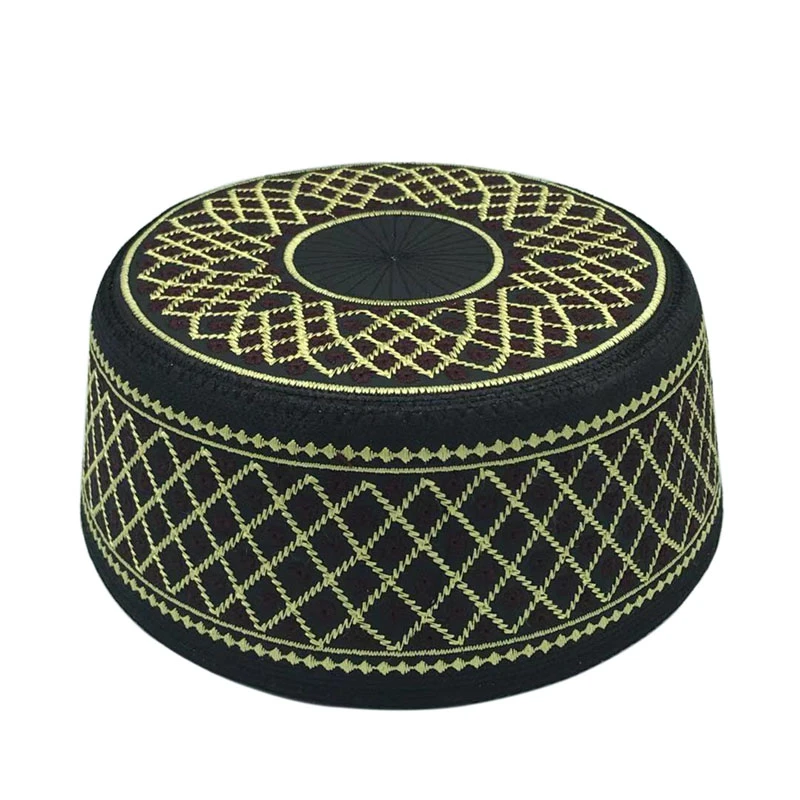 Muslim Hats Cotton Embroidery Islamic Men Prayer Arab Clothing Caps ...