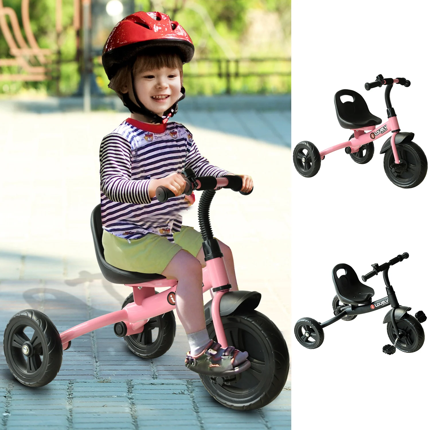 HOMCOM children tricycle + 18m with Fender Bell safety wheel ...