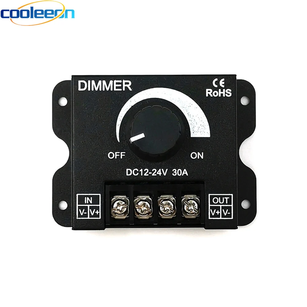 12v 24v stepless dimmer para led luz de tira escurecimento botão ...