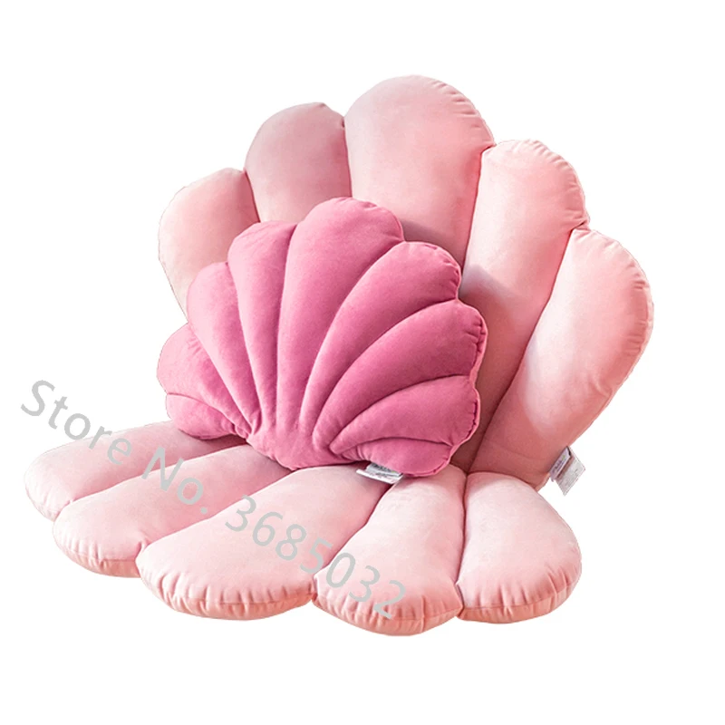 Pink Shell Shape Chair Cushion Home / Office Seat Cushions Lumbar ...