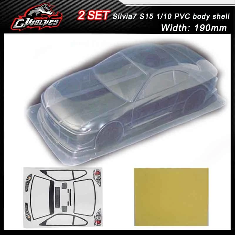 2pcs/lot Silvia7 S15 1/10 1:10 PVC Transparent clean no painted drift ...