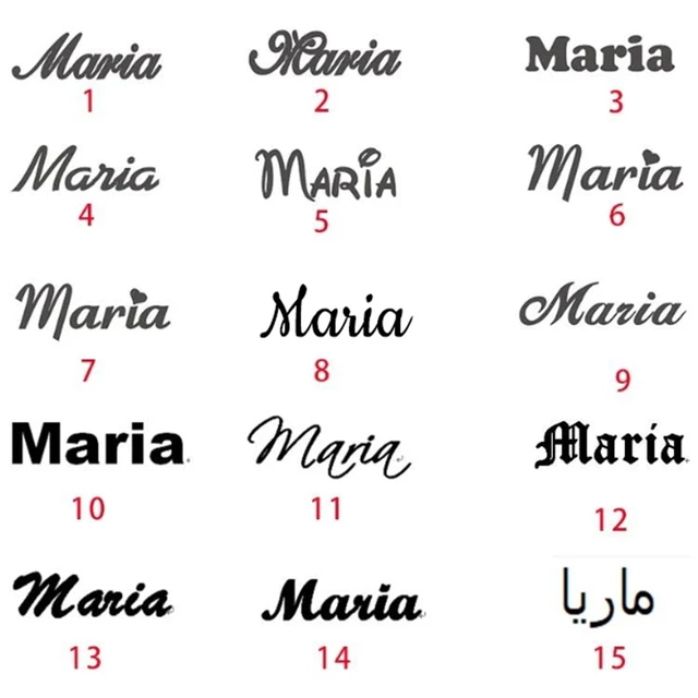 The Name Maria In Cursive Tattoo