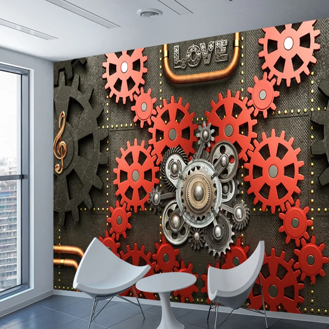 Red Gears Background