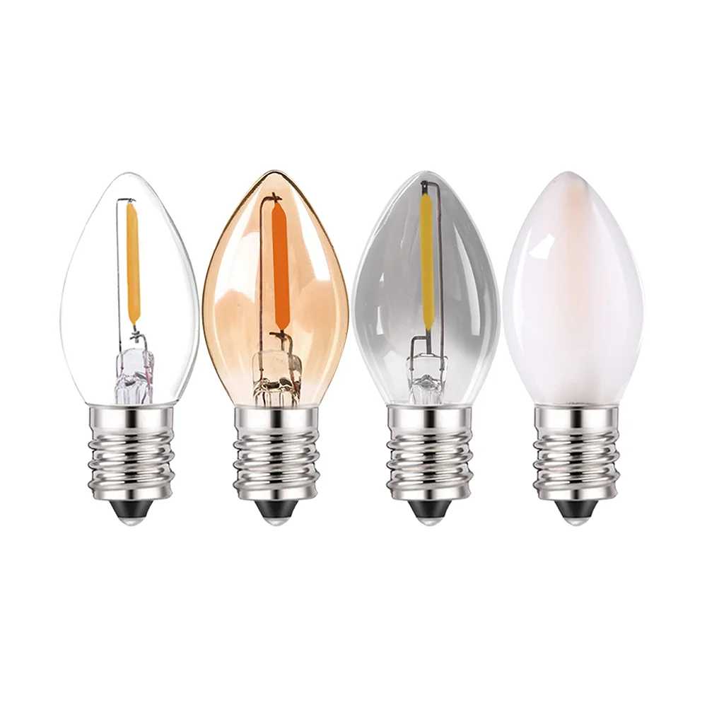 C7 Led Filament Candelabra Bulb 0.5w 110v 220v Vintage Edison Candle ...