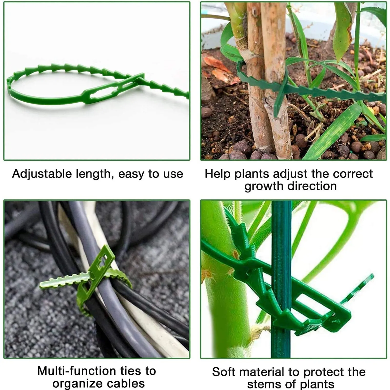 50pcs-lot-Reusable-Garden-Cable-Ties-Plant-Support-Shrubs-Fastener-Tree ...