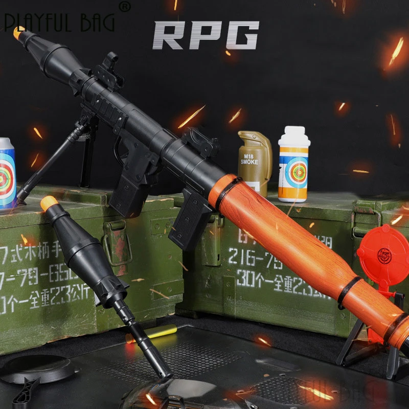 PB Playful bag Children rpg rocket launcher toys Soft head rocket toys ...