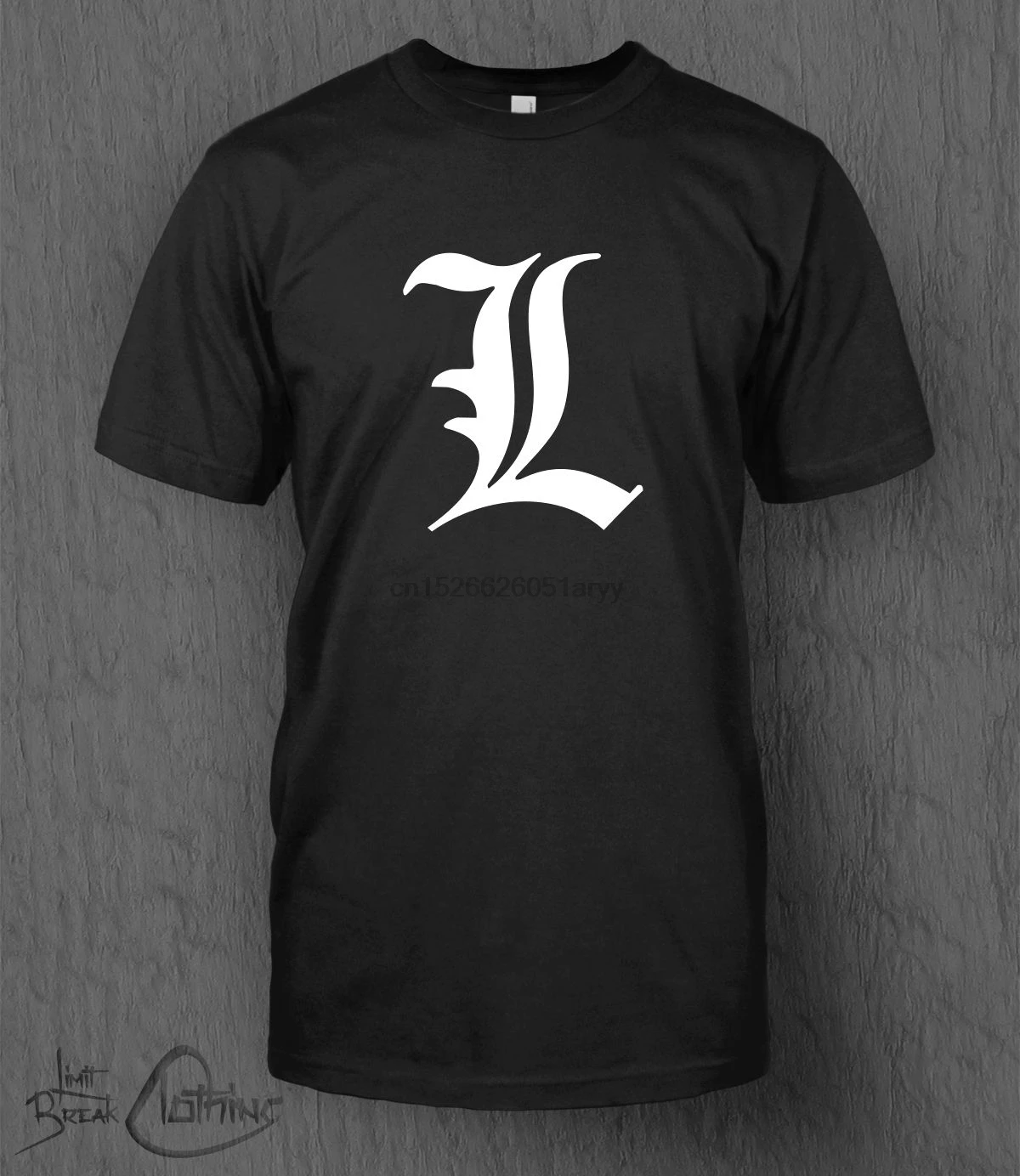Death-Note-T-Shirt-Deathnote-L-T-shirt-MEN-Anime-Manga-One-Piece-Light ...