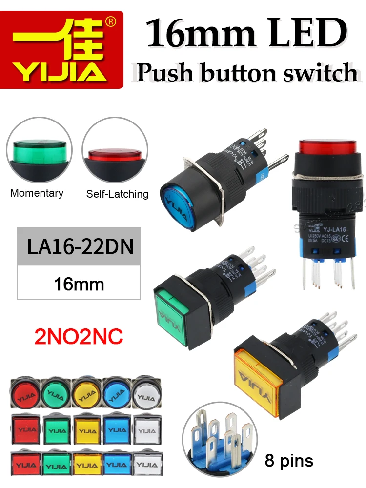 116mm-illuminated-LED-Light-Push-Button-Switch-12V-6V-24V-Lamp-Round ...