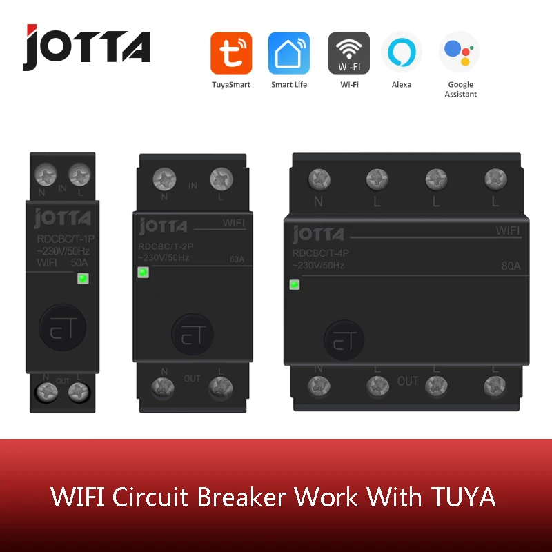 Generic 1p 2p 4p 50a 63a 80a 100a Din Rail Wifi Circuit Breaker art ...