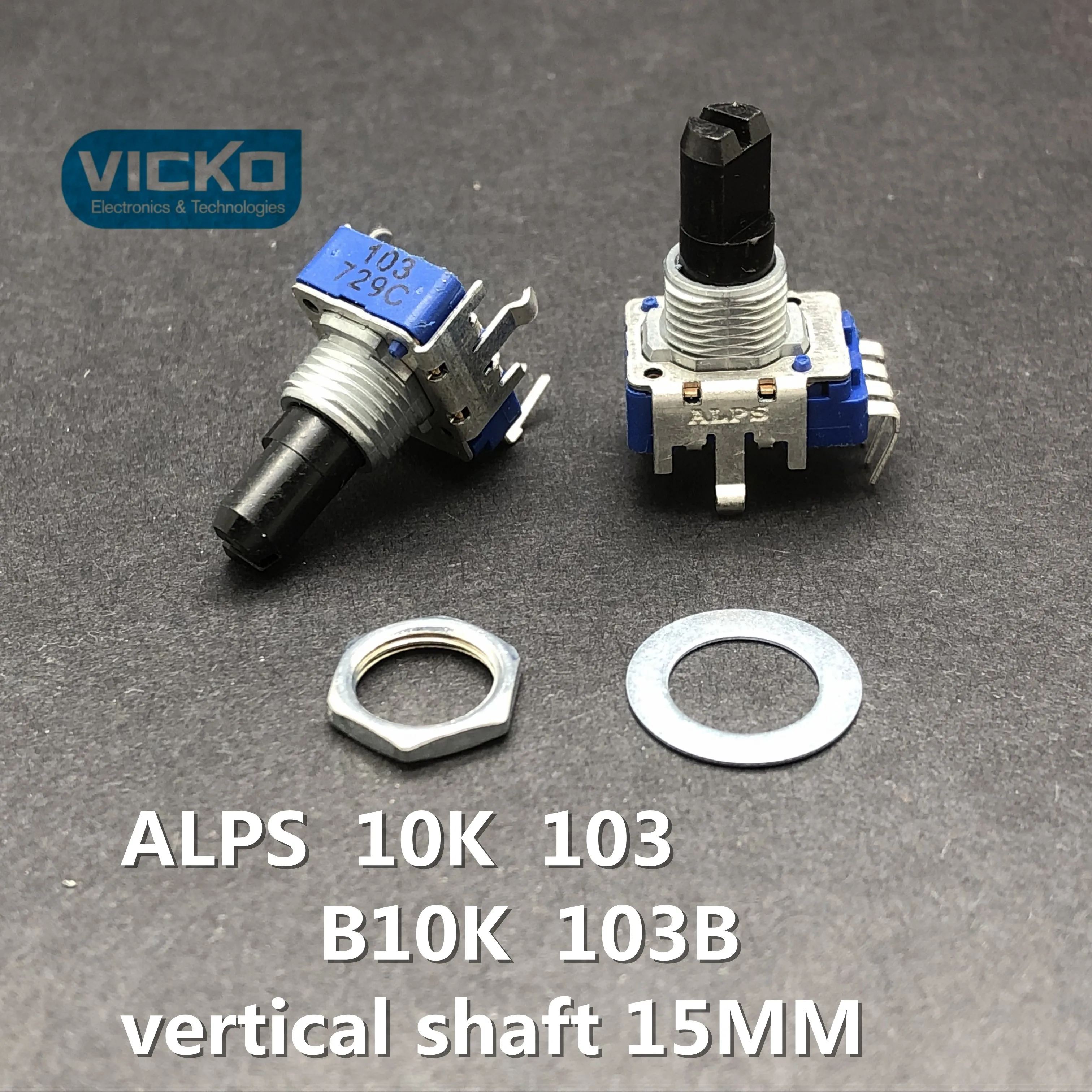 10pcs ALPS 10K 103 103B B10K Volume potentiometer 4 pin position ...