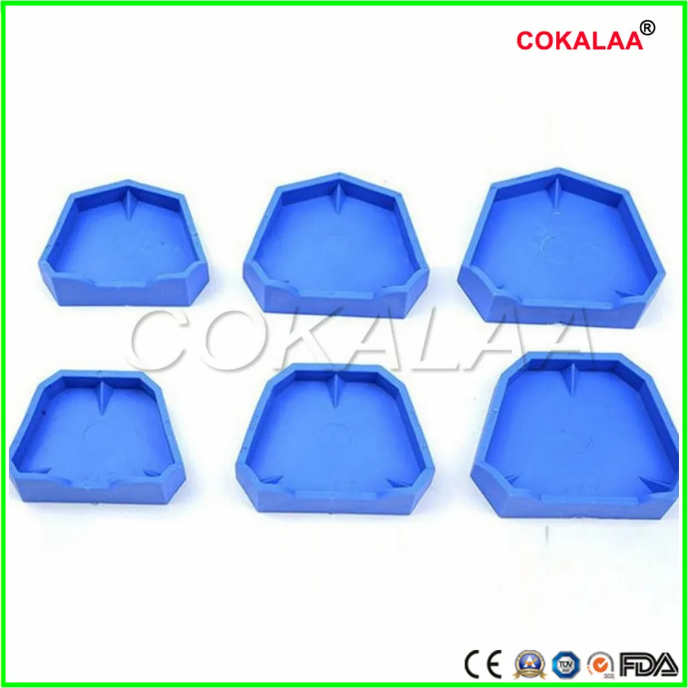 6 Type 3 Sizes Dental Rubber Model Base Set Dental Mold Plaster Base ...