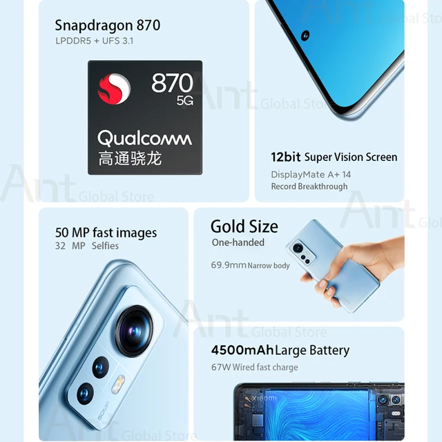 CN ROM Xiaomi 12X Smartphone Snapdragon 870 Octa-Core ″6.28″ Screen ...