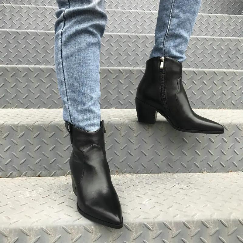 Botines de vaquero occidental para mujer, botas de talla grande, color ...