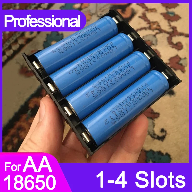 Diy Plastic Aa Lr6 Hr6 Battery Storage Case Clip Holder Container 1x2x ...