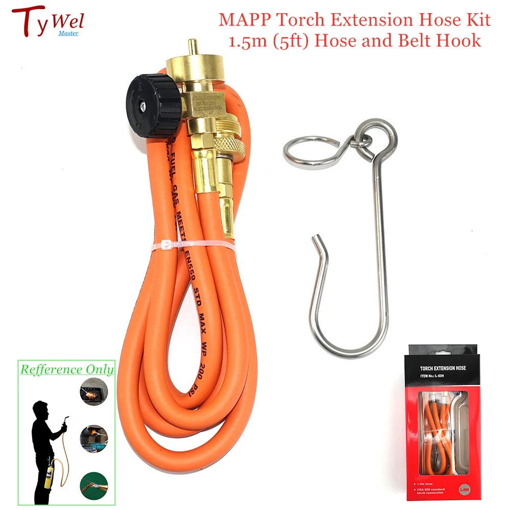 Mapp Torch Extension Hose Kit 1.5m (5ft) Hose And Belt Hook For Gas ...
