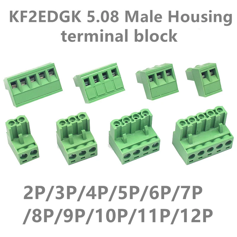 10pcs Kf2edgk 5.08 2edg Pcb 2pin /3p/4p/5p/6p/7p/8p/9p/10p Connector ...
