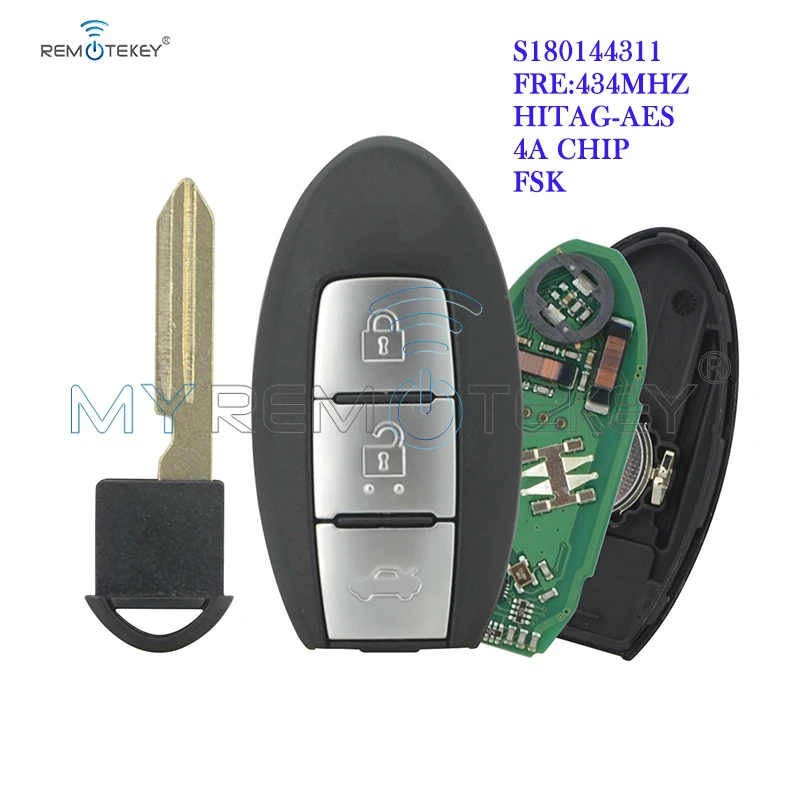 Remtekey Smart Key 3 Button 433.92 Mhz 4a Chip For Nissan Teana Keyless ...