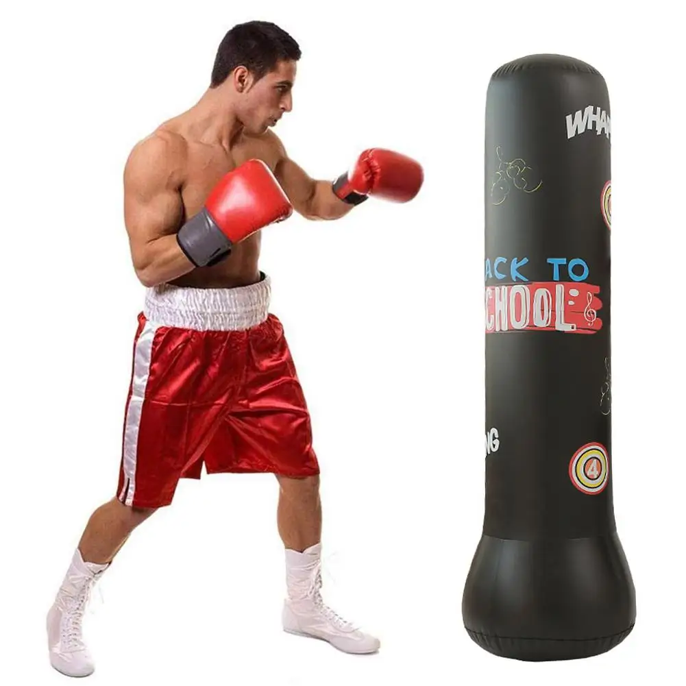 Saco de arena de boxeo inflable para adultos y niños, saco de boxeo ...