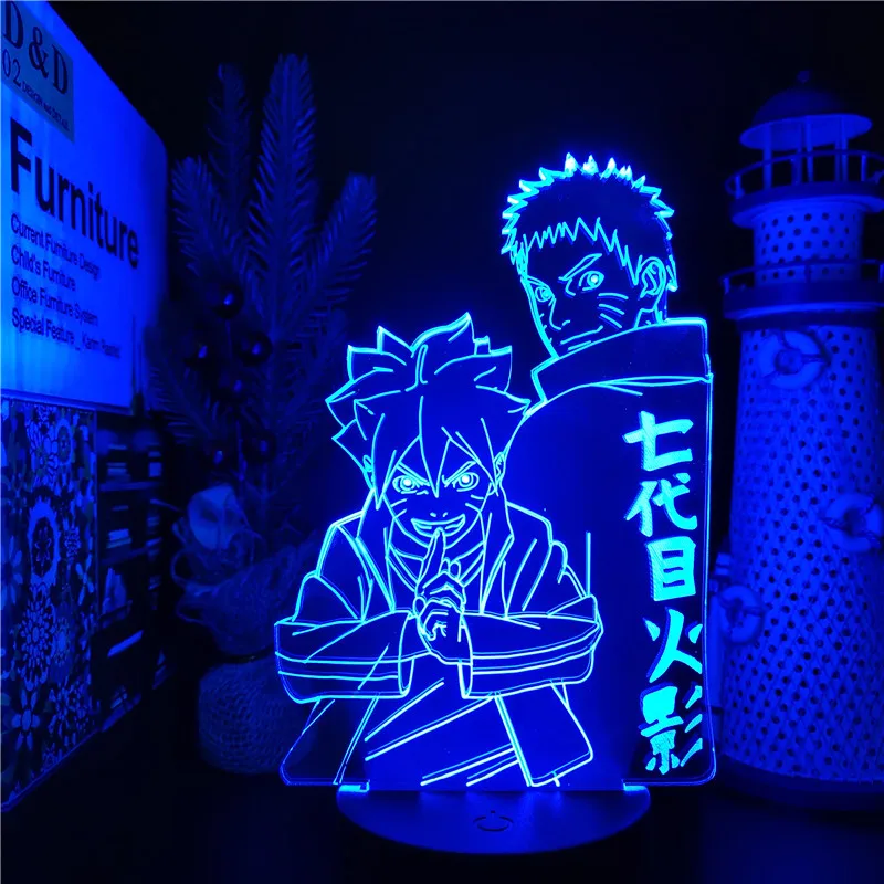 Night Lights Lighting Naruto Uzumaki Baryon Mode LED Night Light Lamp ...