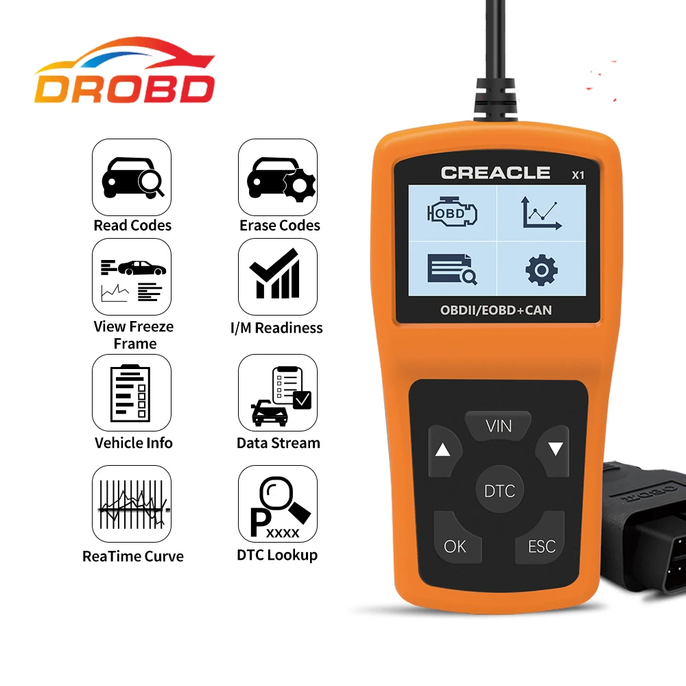 X1 Read/Clear Fault Code Reader Scan Tool OBDII/OBD Read DTC OBD2 Car ...