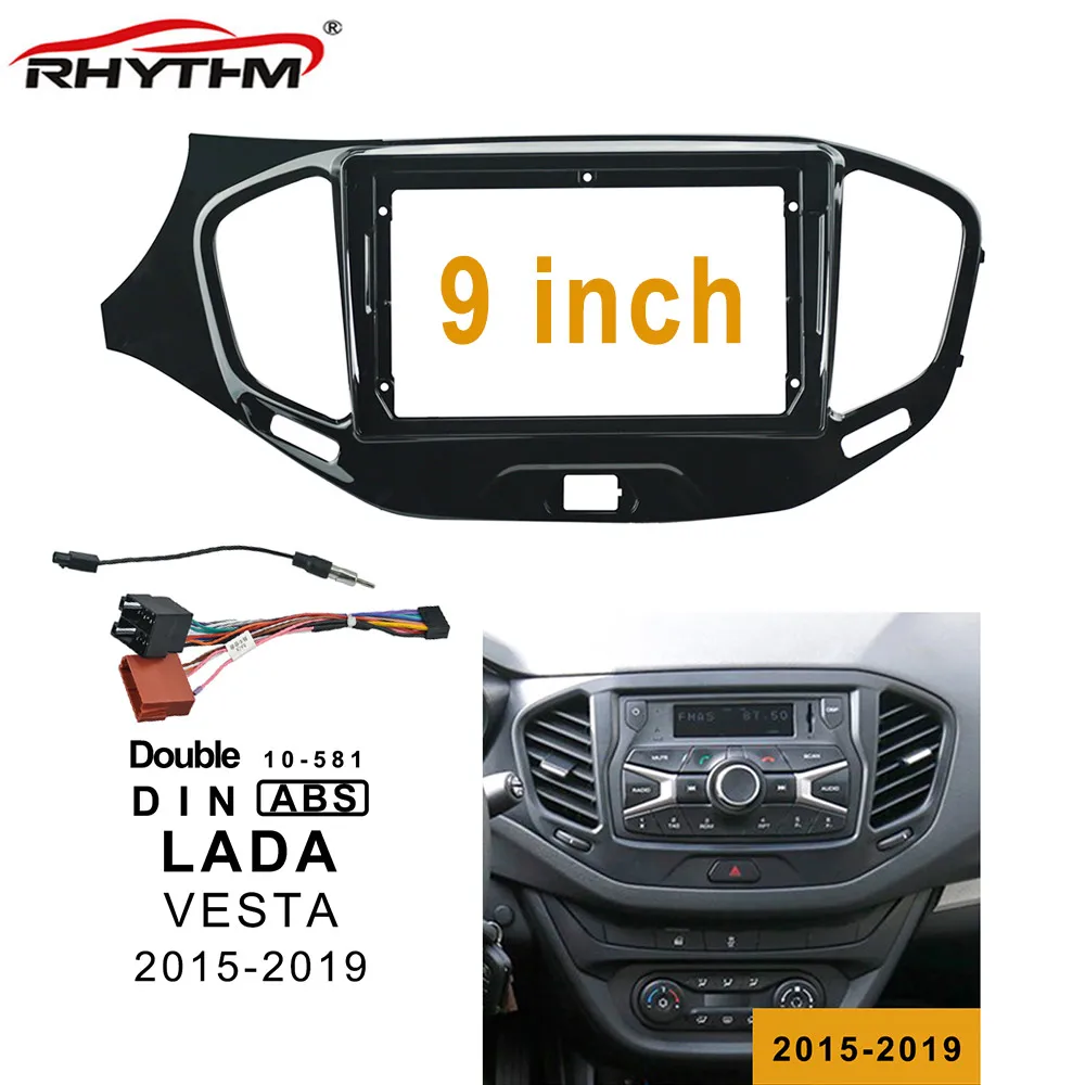 9 Inch Car Fascias For LADA VESTA 2015 2019 One/ Double Din Car Dvd ...