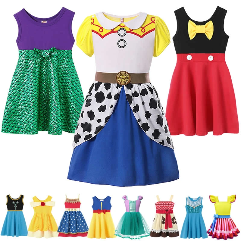 Girls Toys Story 4 Woody Dress Mickey Costumes Fancy Belle Sets Nancy ...