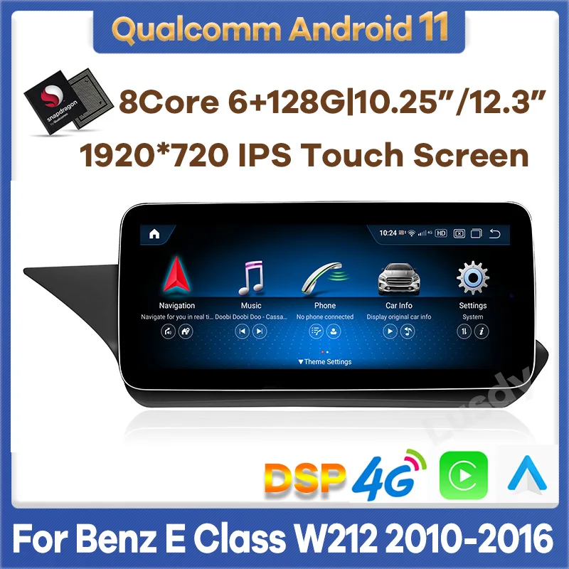 Radio Multimedia con GPS para coche, reproductor con Android 11, 10,25 pulgadas/12,3 pulgadas ...