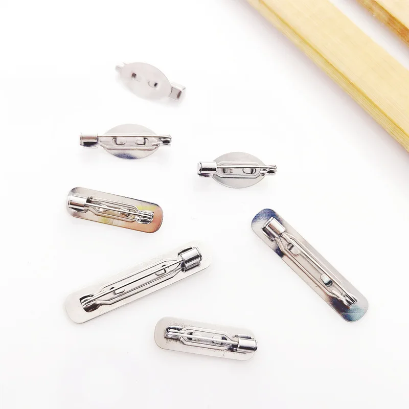 10pcs High Quality 304 Stainless Steel Safety Pin Brooch Base Back Bar ...