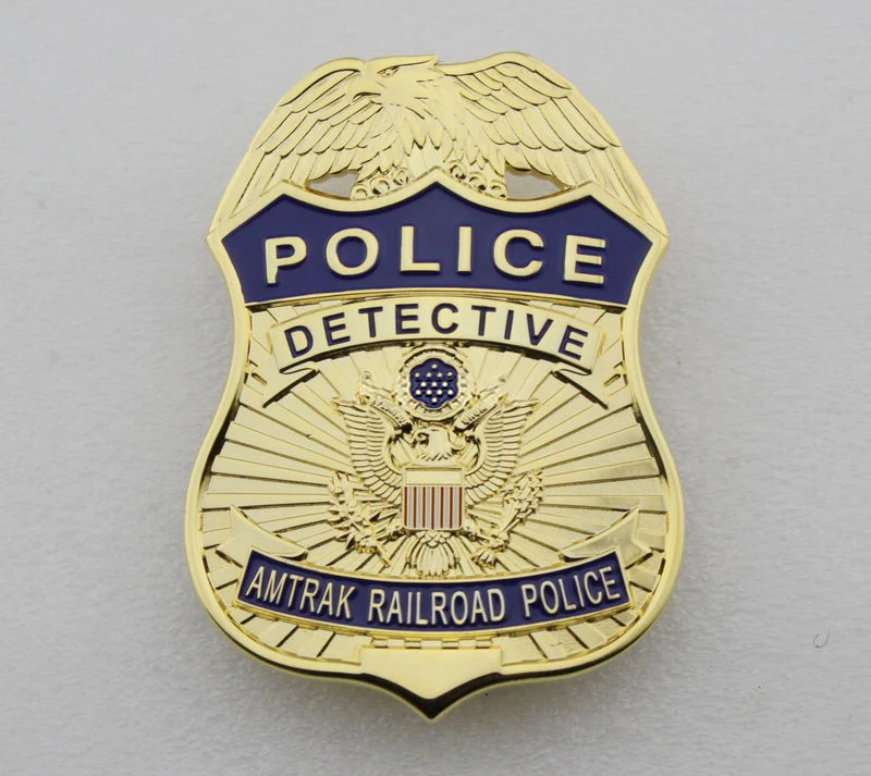 Classic AMTRAK RAILROAD POLICE DETECTIVE , Replica Movie Prop Pin Badge ...