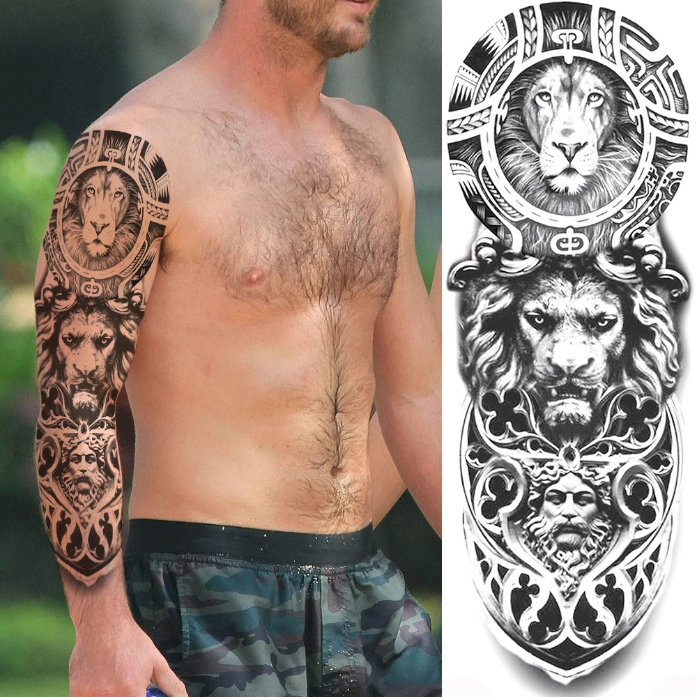 Fighting Lion Tattoo