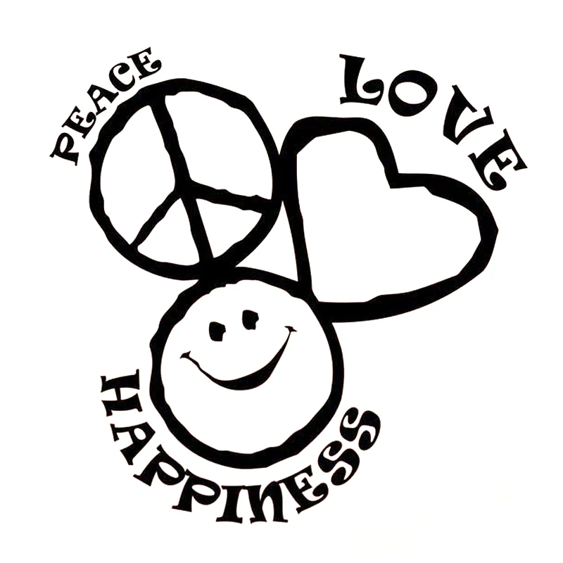 Peace Love Happiness Icons