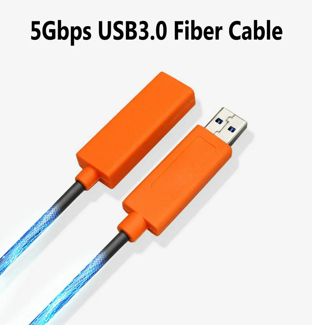 EB LINK 10ft/3M USB 3.0 Fiber Optic Extension Cable High Speed 5Gpbs ...