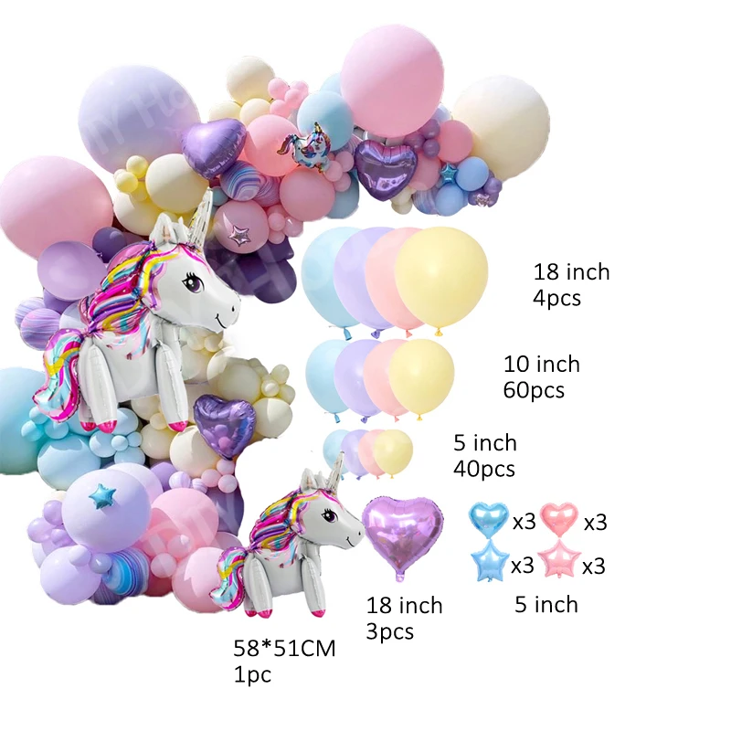 Unicorn party decorations Purple Unicorn Balloons set unicorn party ...
